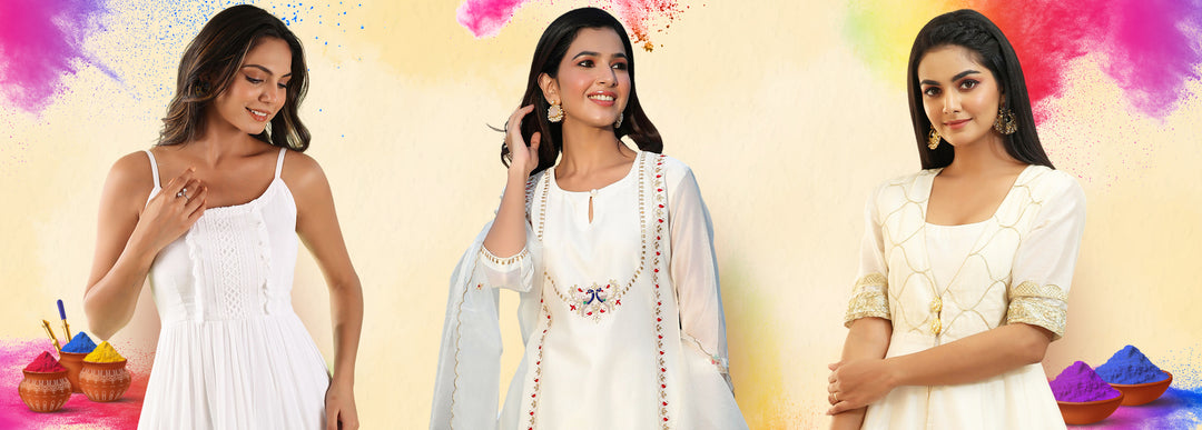 5 Elegant White Dresses To Make This Holi Special – Gillori