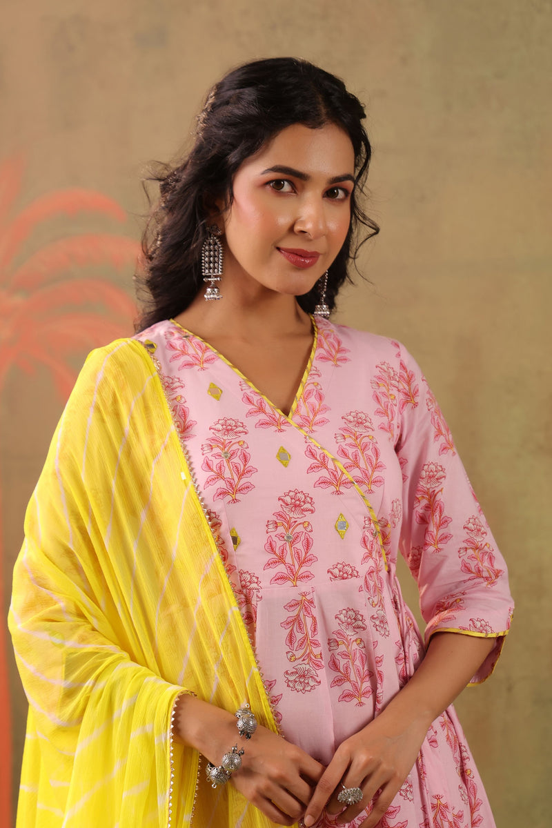 Lemonade Pink Cotton Suit Set – Gillori