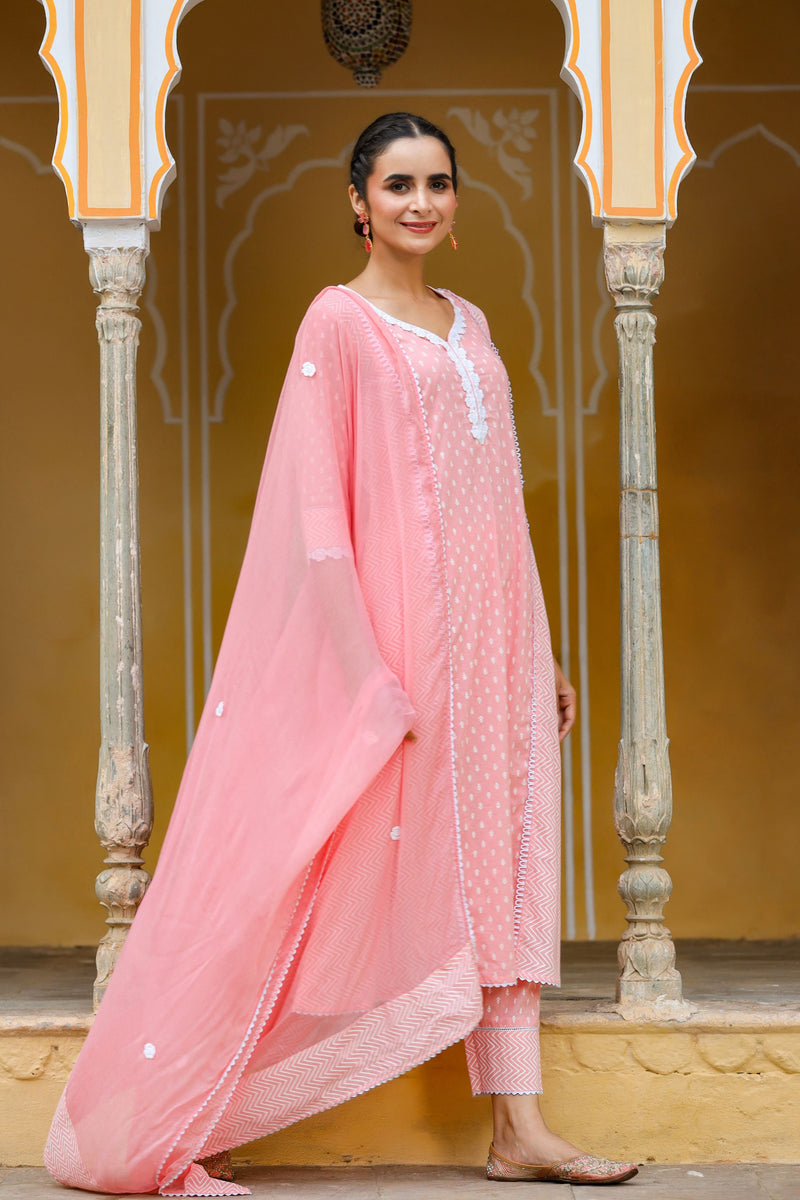 Preet Cotton Suit Set with Dupatta – Gillori